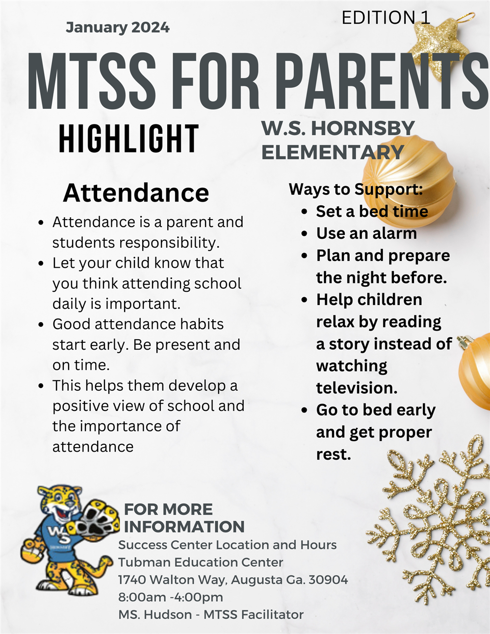 Hudson, Natalie - MTSS Facilitator / Monthly MTSS for Parents