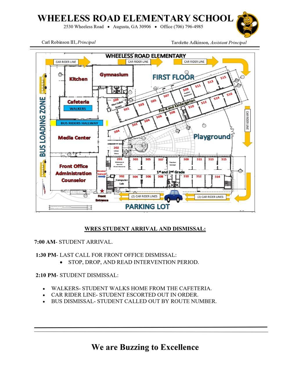 Walker, Car Rider, and Bus Dismissal / Dismissal Map