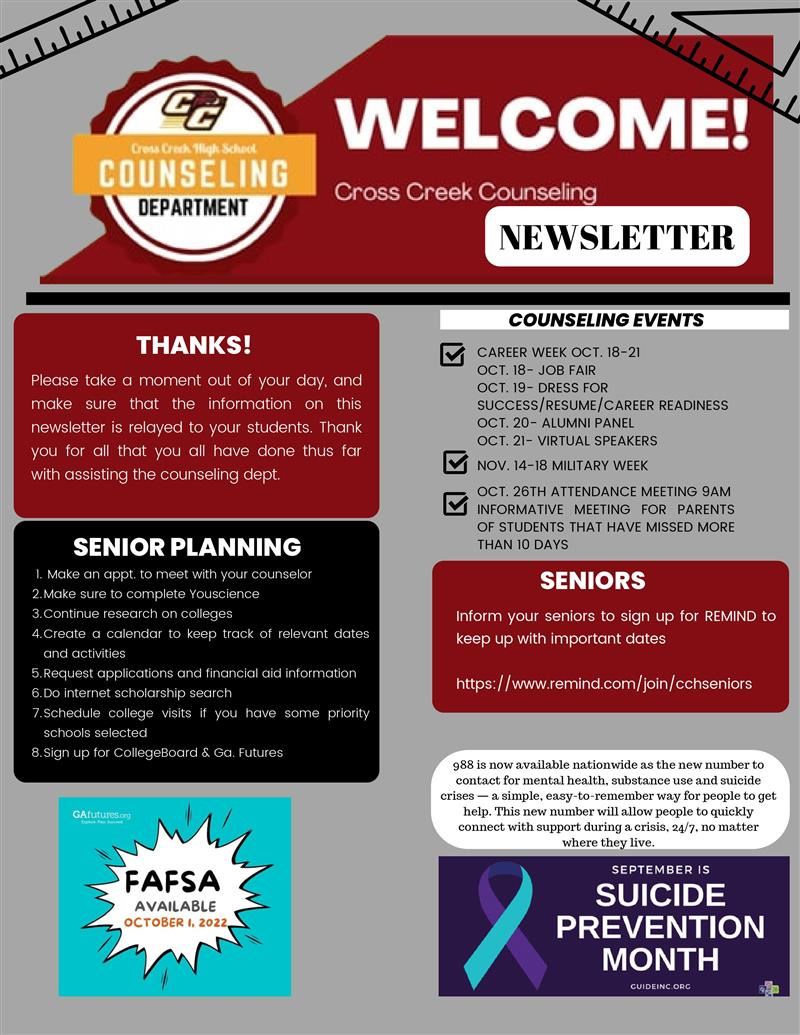 Counseling Department / Monthly Newsletter