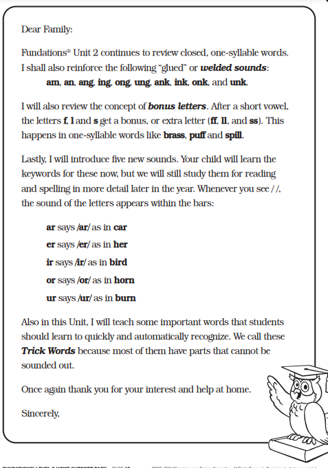 2nd Grade / Parent Home Learning Resources